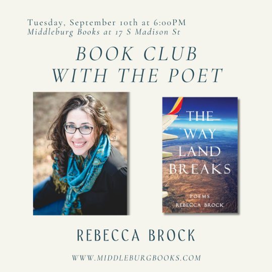 Book Club with Poet Rebecca Brock - Visit Middleburg Virginia